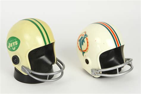 Lot Detail 1973 New York Jets Miami Dolphins Helmet Radios Lot Of 2