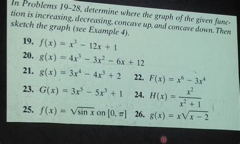 In Problems 19 28 Determine Where The Graph Of The Given Function Is
