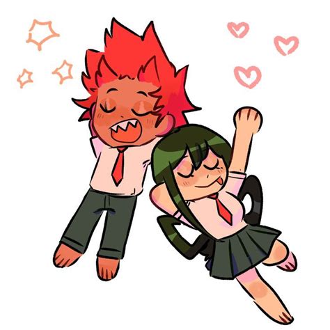 Lets Talk About The Things We Love Asui Tsuyu And Kirishima Eijirou Credit To Gachahugs On