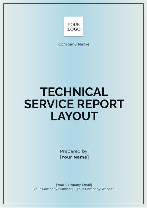 Free Technical Service Report Layout Template To Edit Online