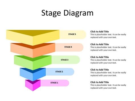 Ppt Slide Stage Diagram 5 Stages Multicolor