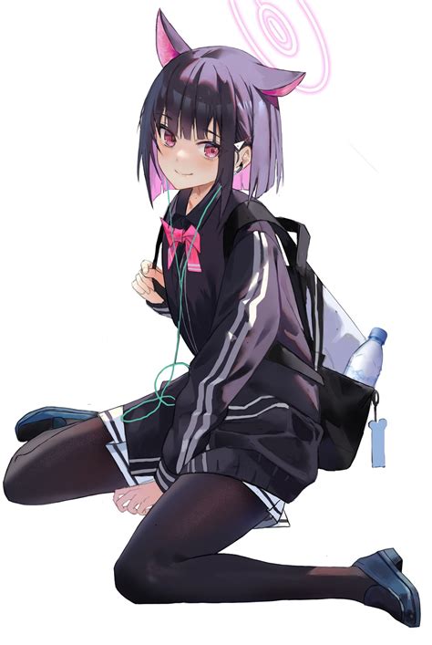 Duzizai Blue Archive Kyouyama Kazusa Animal Ears Halo Nekomimi