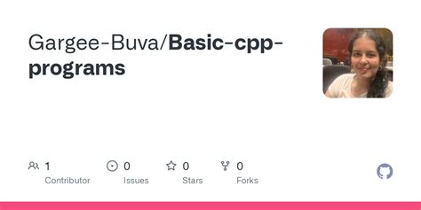 Github Gargee Buva Basic Cpp Programs