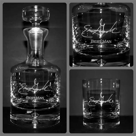 Engraved Best Man Decanter W Personalized Signature