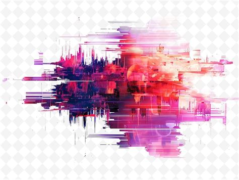 Premium Psd Png Databending Glitch With Corrupted Images Abstract