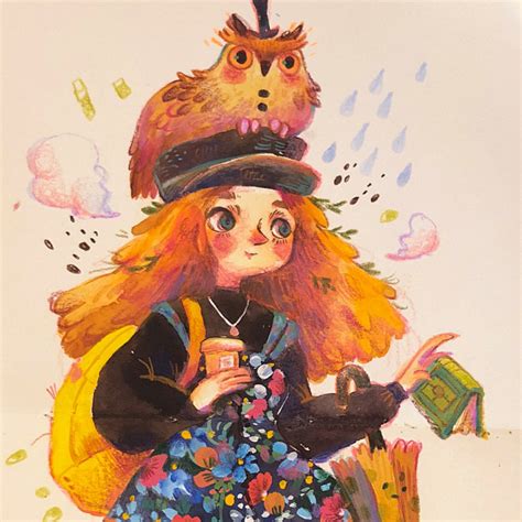 Salululuart 不透明水彩 儿童插画 梦幻 女孩 精灵