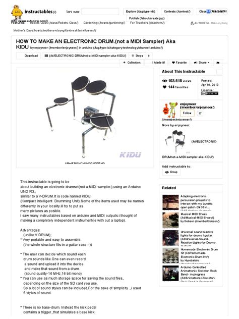How To Make An Electronic Drum Download Free Pdf Wire Arduino