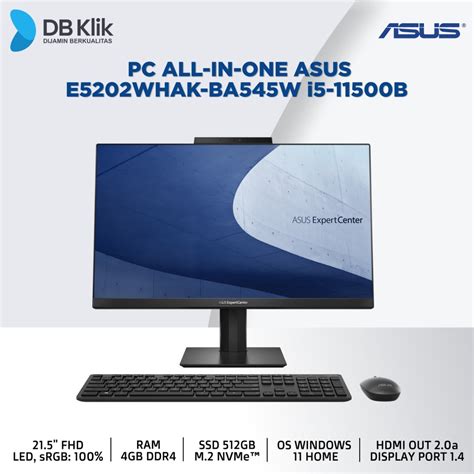 Jual PC AIO ASUS E5202WHAK BA545W I5 11500B 4GB SSD 512GB NoDVD WIN11