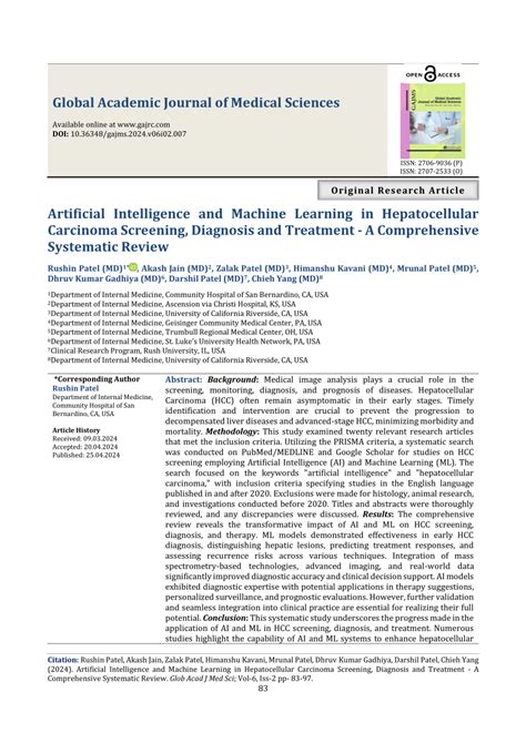 Pdf Artificial Intelligence And Machine Learning In Hepatocellular