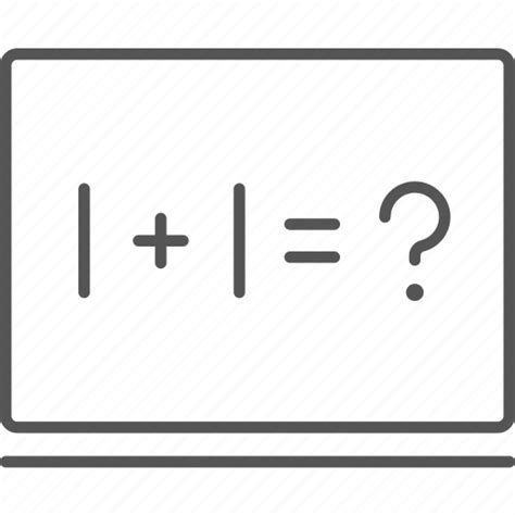 Arithmetic Blackboard Calculation Lesson Maths Numbers Icon