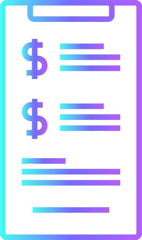 Billing Notification Fintech Startup Icon With Blue Gradient Outline
