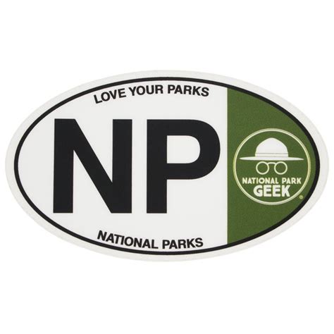 National Park Geek Mini Oval Sticker Wnpa Shop Today Western