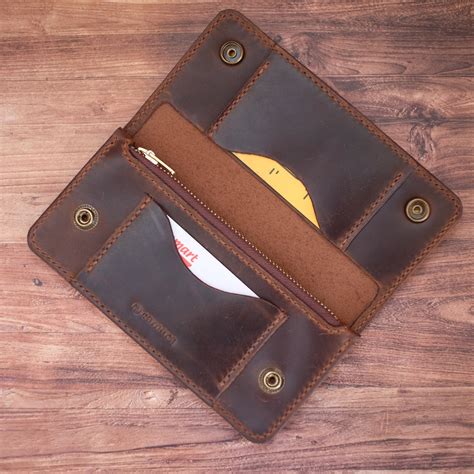 Pattern Leather Trucker Wallet I Etsy