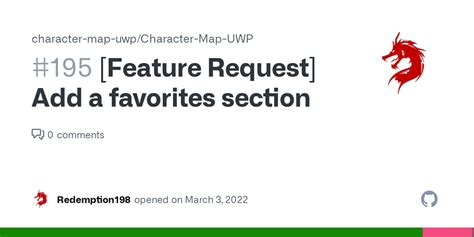 [feature request] add a favorites section · issue 195 · character map