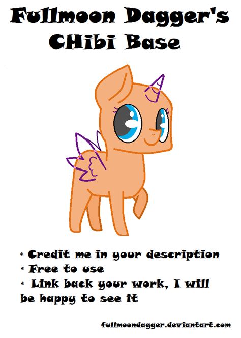 Mlp Chibi Base By Fullmoondagger On Deviantart