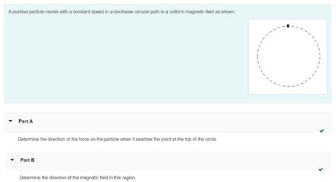 Solved A Positive Particle Moves With A Constant Speed In A Chegg
