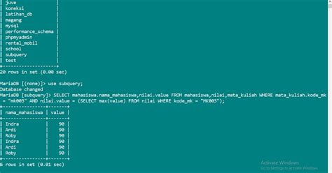 Sub Query Query Dalam Query Atau Query Nested Di Sql
