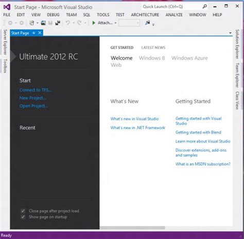 Install Visual Studio 2012 RC And Create Metro Style Application Using C