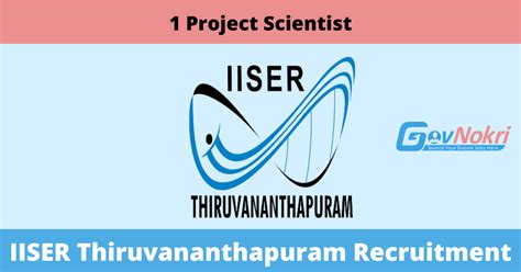 Iiser Thiruvananthapuram Hiring Notification 2024 For 1 Post Of Project