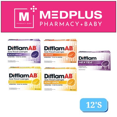 Difflam Ab Sore Throat Lozenges 12s Blackcurrant Orange Lemon
