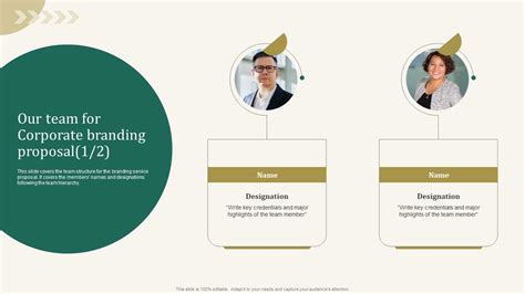 Our Team For Corporate Branding Proposal Ppt Show Information Ppt Template