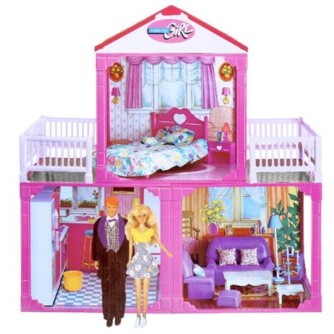 Кукольный домик с мебелью для девочек Дом для кукол Барби купить с доставкой по выгодным