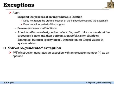Ppt Computer System Architecture Interrupt And Precise Exception