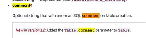 Sqlalchemy Comment