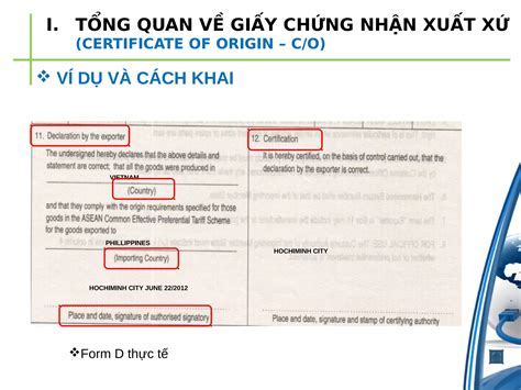 BÀi ThuyẾt TrÌnh GiẤy ChỨng NhẬn XuẤt XỨ Certificate Of Origin Pdf