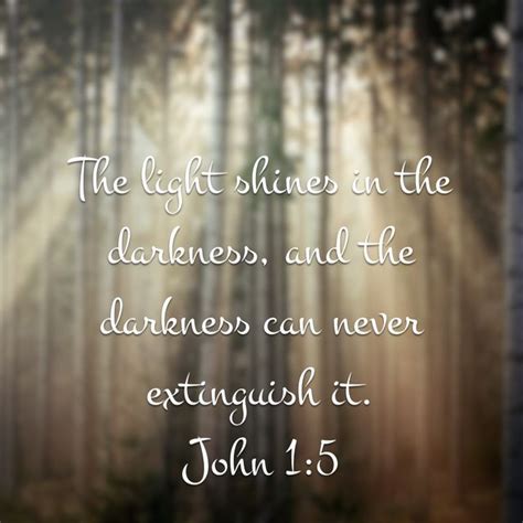 John 1 5 The Light Shines In The Darkness And The Darkness Can Never