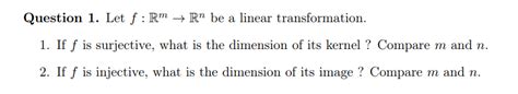 Solved Question Let U V Be Vector Spaces And Let F Uv Be Chegg
