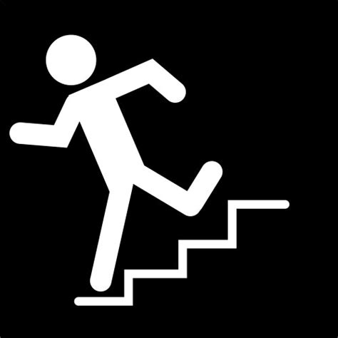 Emergency Exit Sign Icon Collection Royalty Free Vector