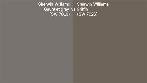 Sherwin Williams Gauntlet Gray Vs Griffin Side By Side Comparison