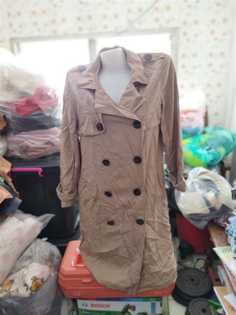 Light Brown Double Breasted Coat Womens Fashion Coats Jackets And