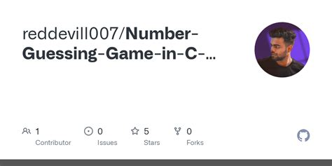 Github Reddevill007number Guessing Game In C Language
