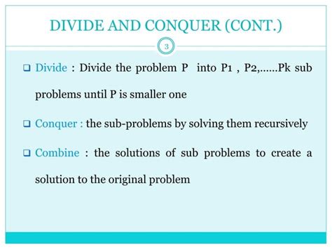 Divide And Conquer Quick Sort PPT