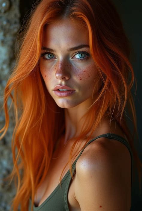Natural Red Hair Long And Striking Often Styled Casually Blue