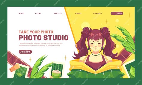 Free Vector Flat Landing Page Template For Photographer Career