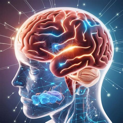 Advanced Neural Connectivity And Brain Function Visualization Premium Ai Generated Image