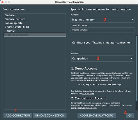 How To Connect To The Trading Simulator Bookmap Knowledge Base