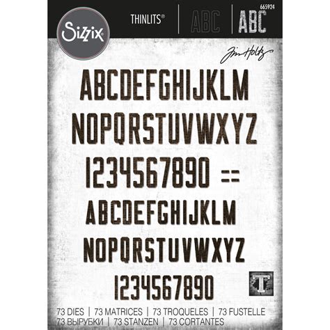 Tim Holtz Thinlits Die Set Alphanumeric Nomads By Sizzix 665924 Etsy