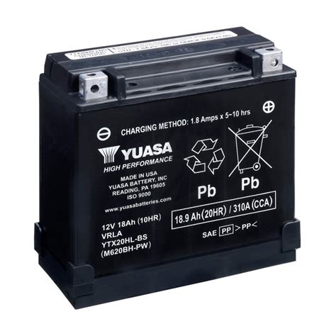 Batterie Moto YUASA YTX20HL BS PW 12V 18 9AH 310A