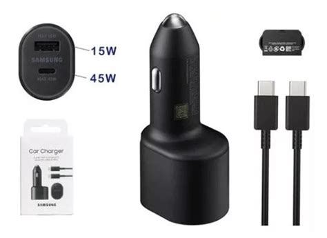 Carregador De Celular Para Carro Veicular Super Rápido Samsung 45w15w