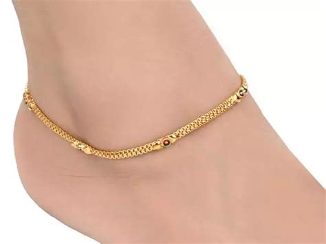 Aanyacentric Gold Plated Anklets Payal Acia0066g Agra Kippee