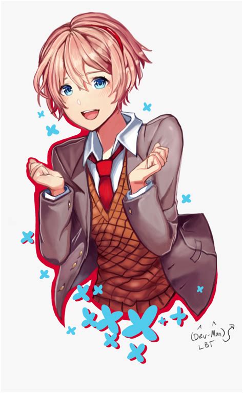 Ddlc Sayori Genderbend Literature Club World Of Doki Doki Literature Club Man Hd Png