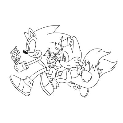 Sonic And Tails Coloring Pages
