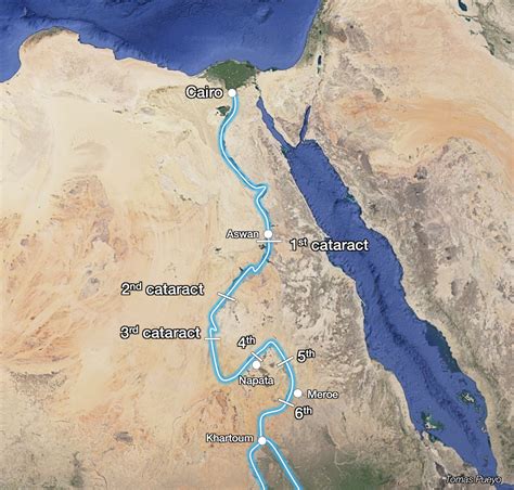 Ancient Egypt First Cataract Map