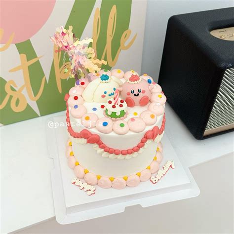 Kirby And Cinnamoroll Cake Pasteljla