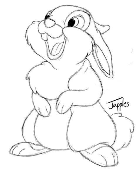 Draw Thumper From Bambi Artofit