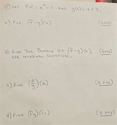 Solved LET F X X21 AND G X X 3 A Fivd Fg X 5PTS Chegg